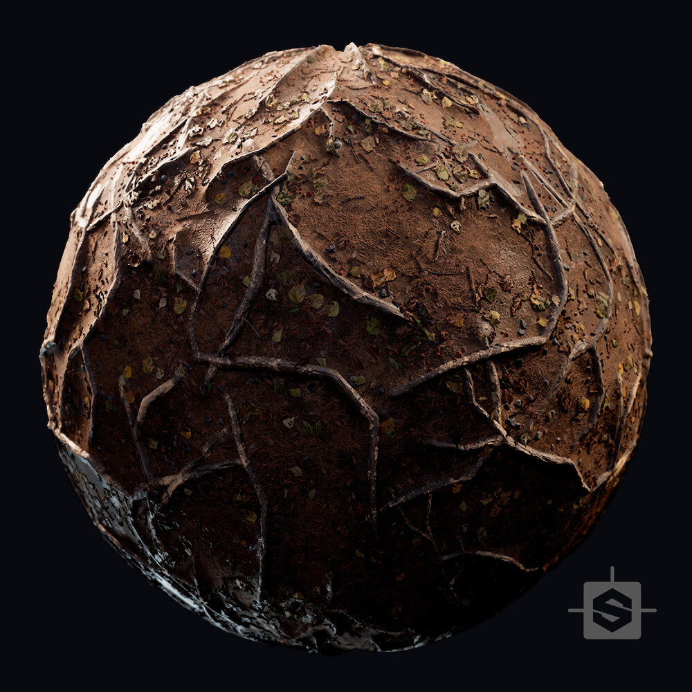 ArtStation - Forest Ground Roots - Substance Designer Material