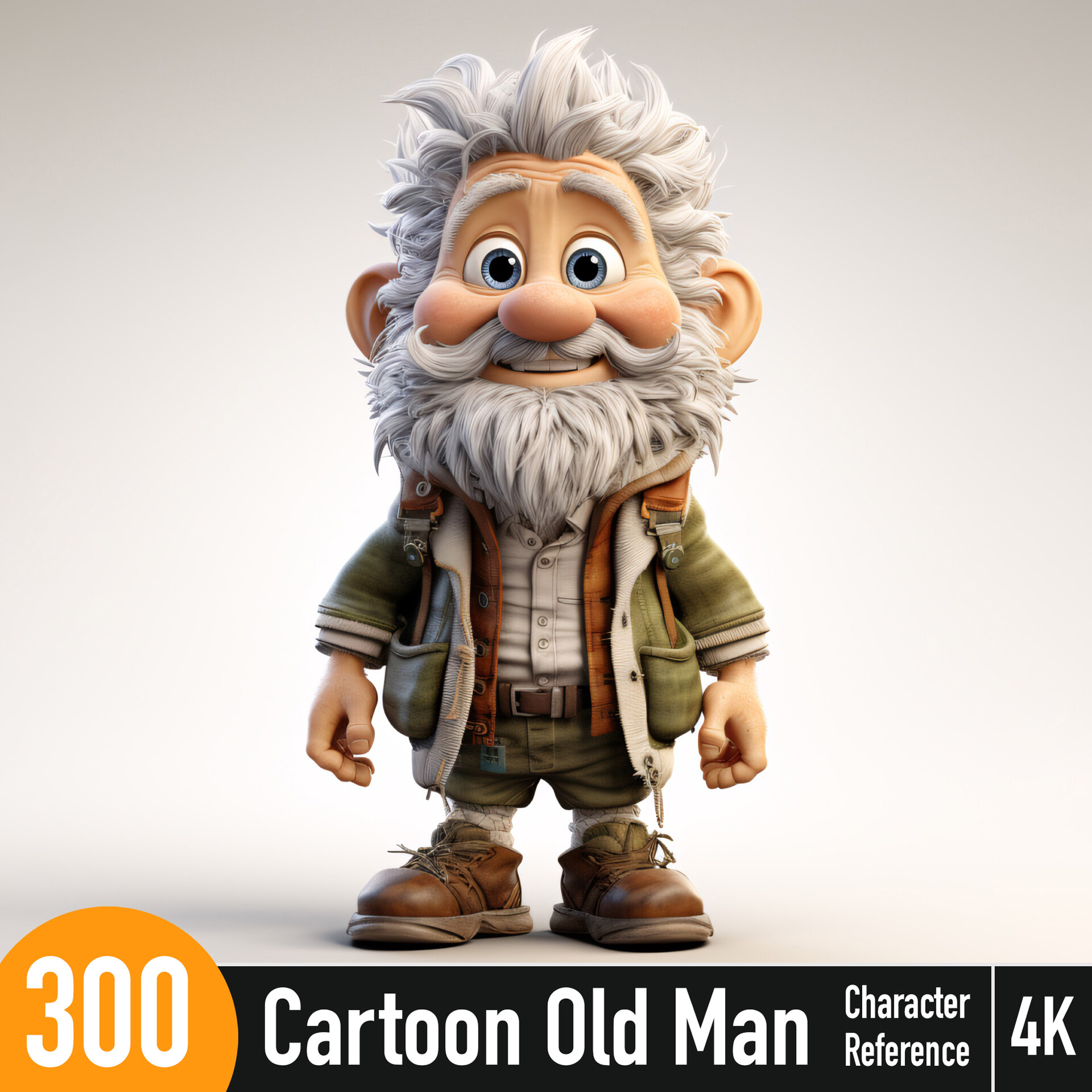 ArtStation - 300 Cartoon Old Man Character Reference (4k)