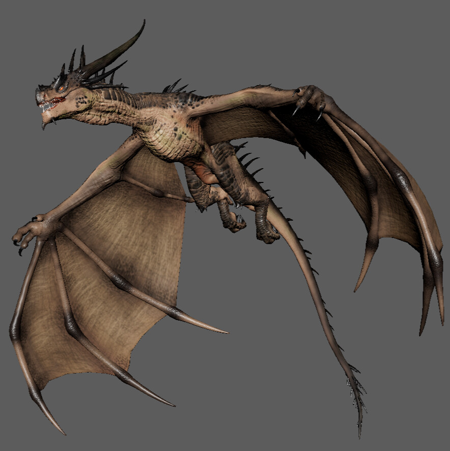 ArtStation - Flying dragon animation