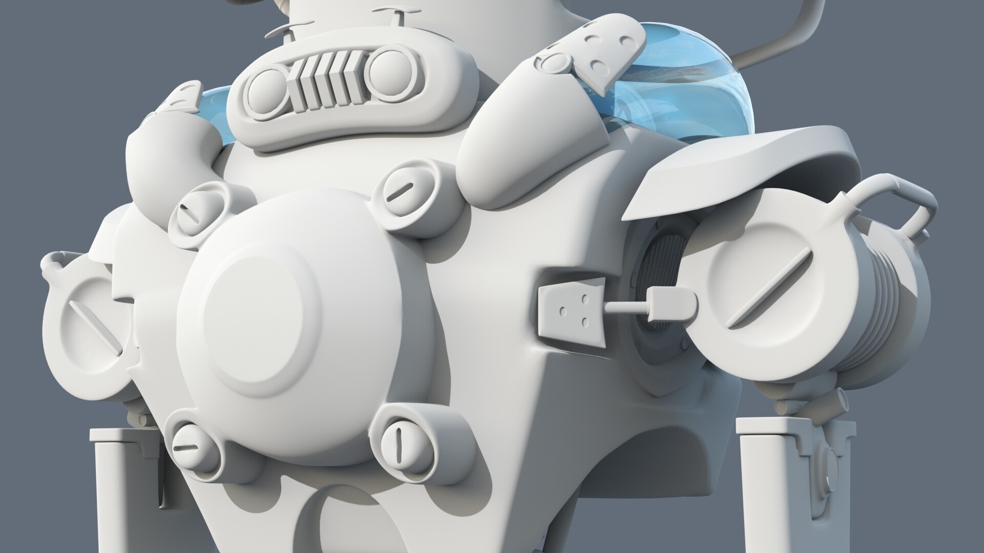 ArtStation - Hard Surface robot "Shroombot MK.21"