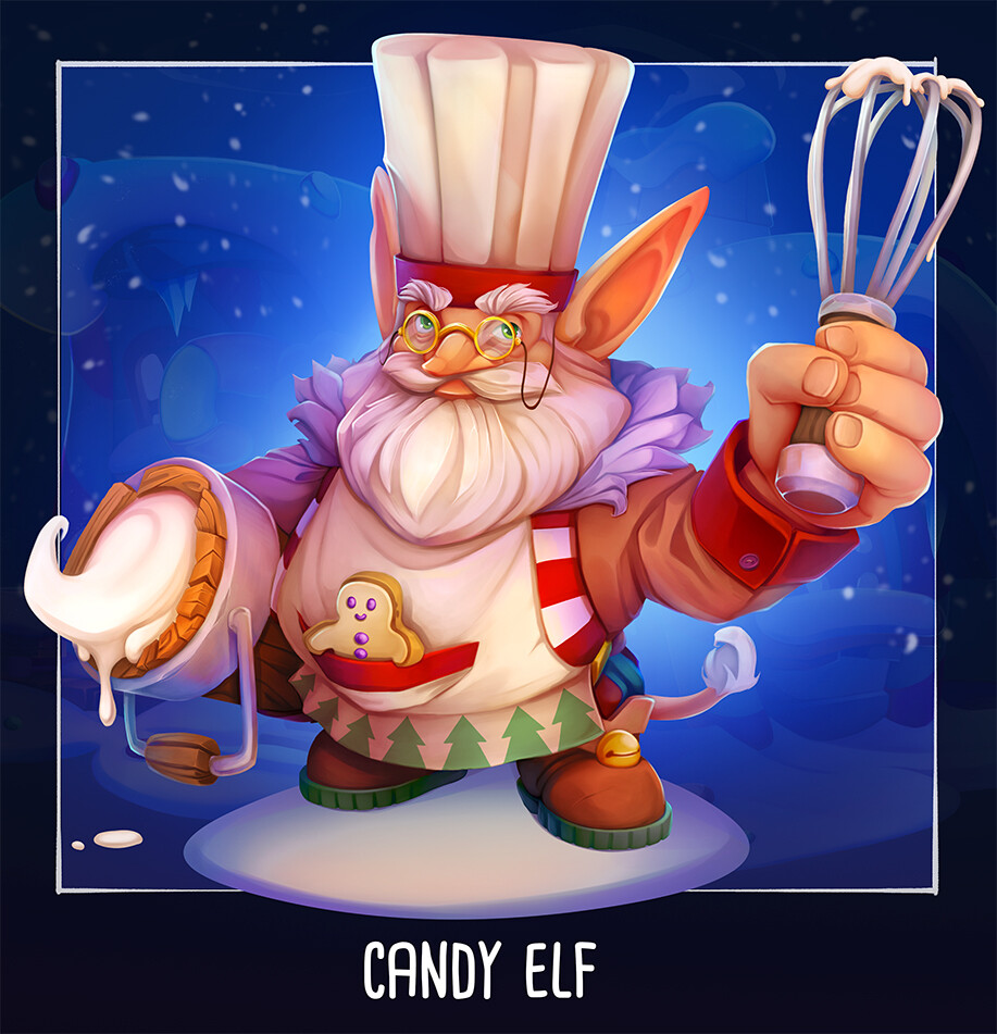 ArtStation - Christmas candy elf