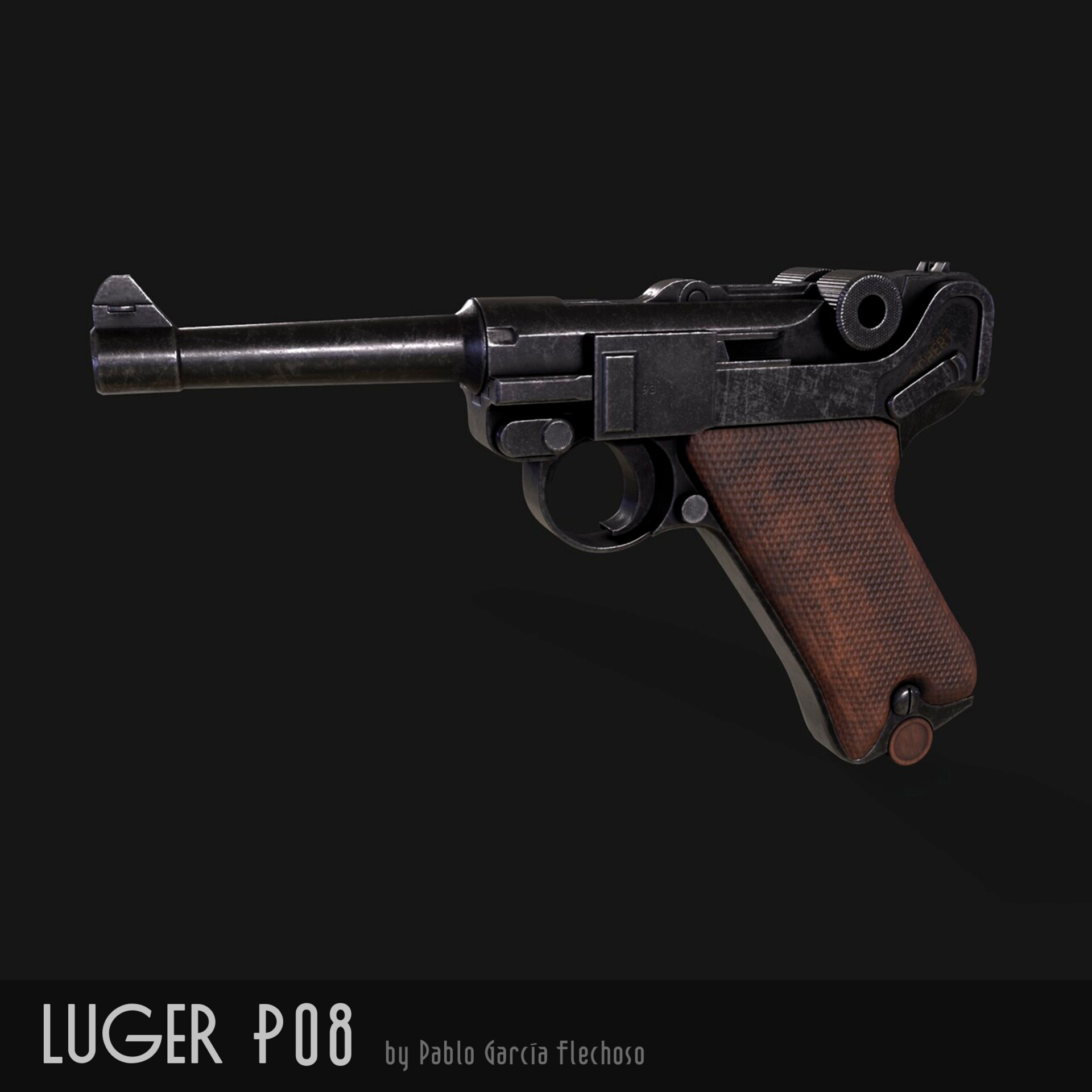 ArtStation - Luger P08 gun - [Game Ready Asset]