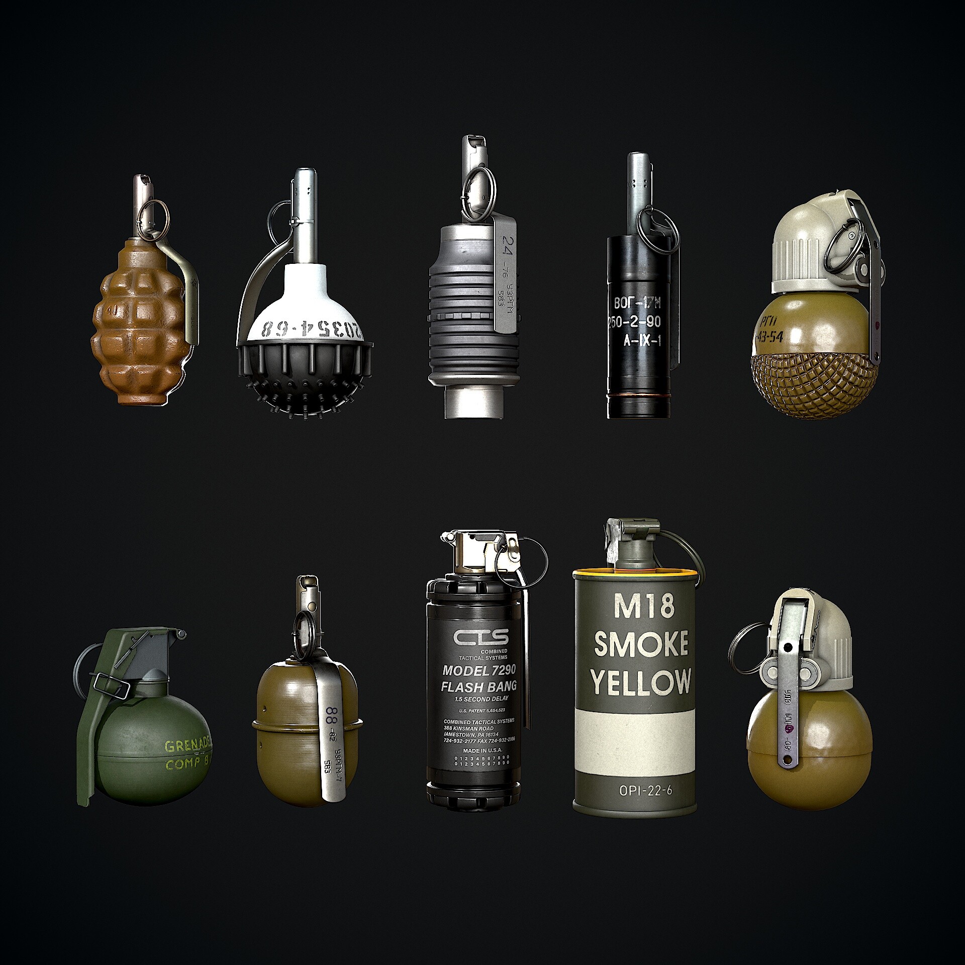 ArtStation - Pack of grenades