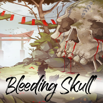 ArtStation - Bleeding skull