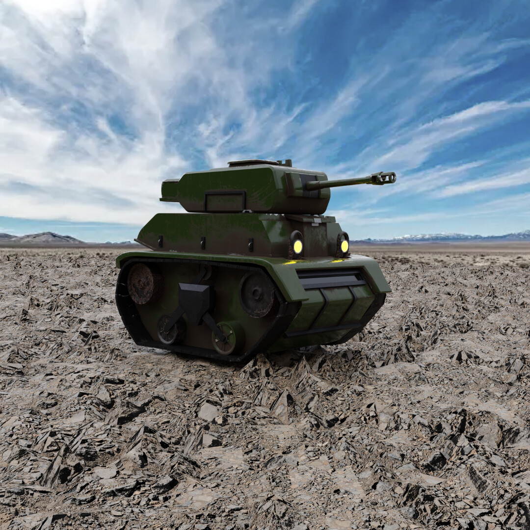 ArtStation - Tank - Military Sherman Tank - Lowpoly detailed texture