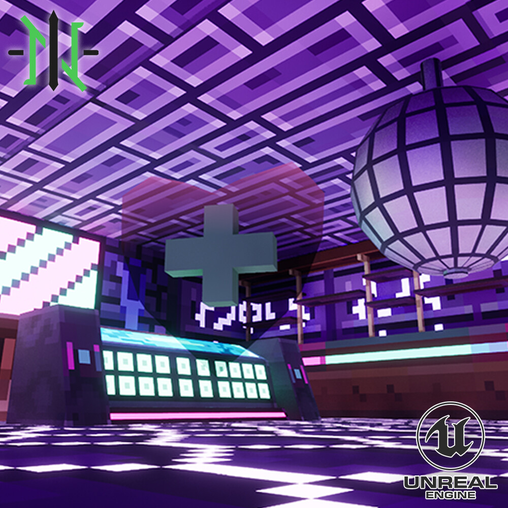 ArtStation - Disco Retro Low poly Pixel Art style 3D - Asset Pack