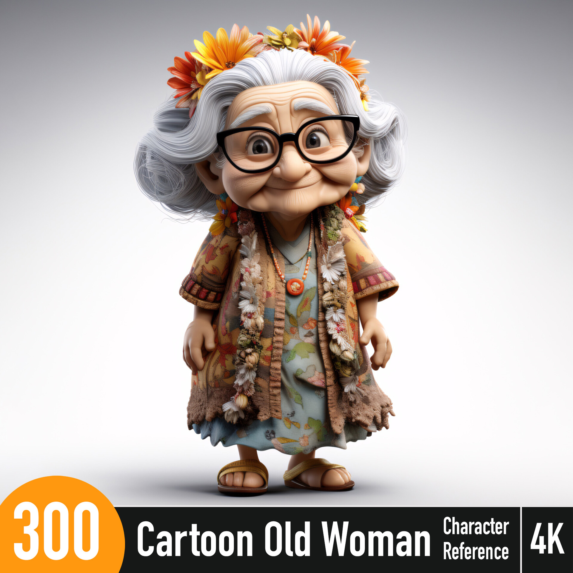 ArtStation - 300 Cartoon Old Woman Character Reference (4k)