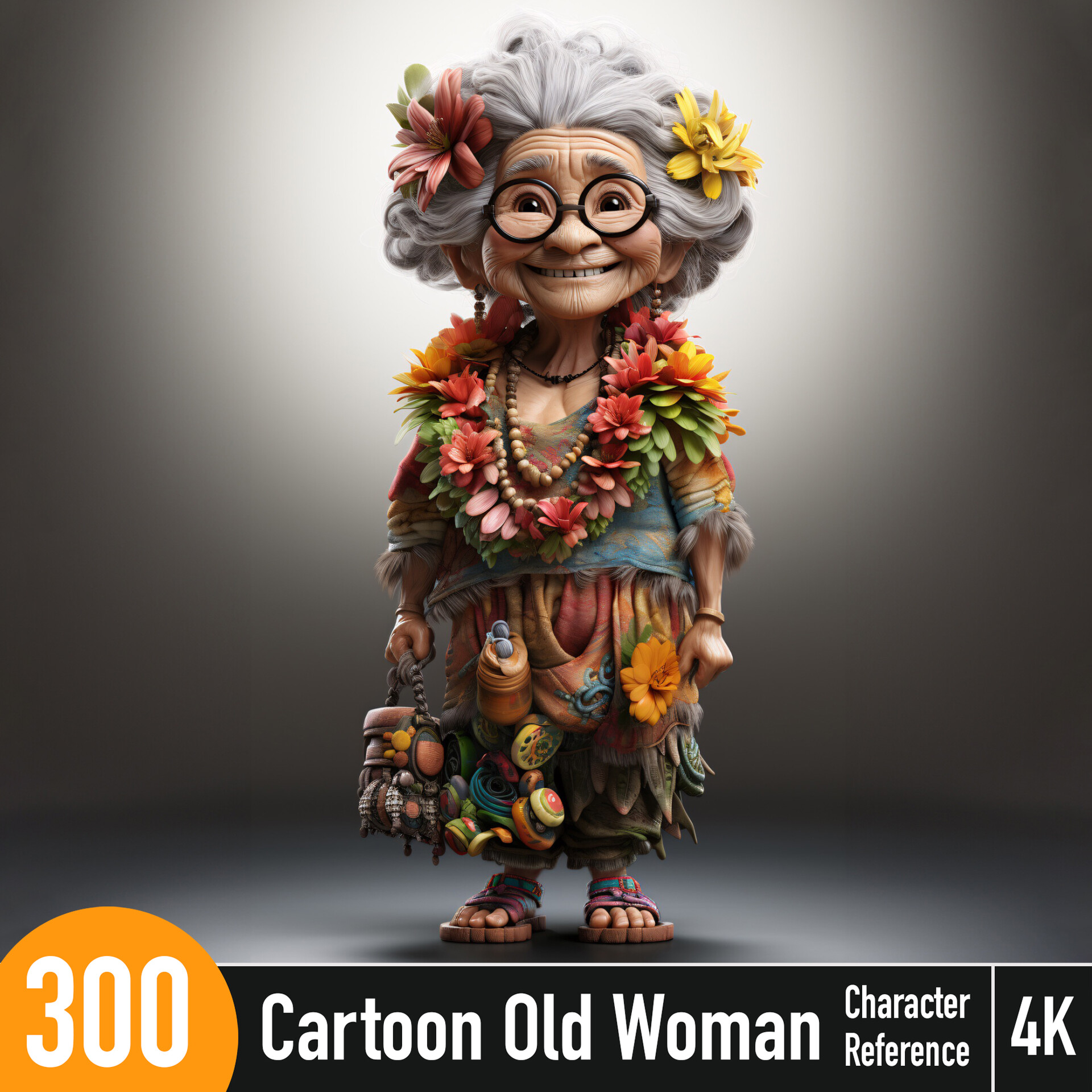 ArtStation - 300 Cartoon Old Woman Character Reference (4k)