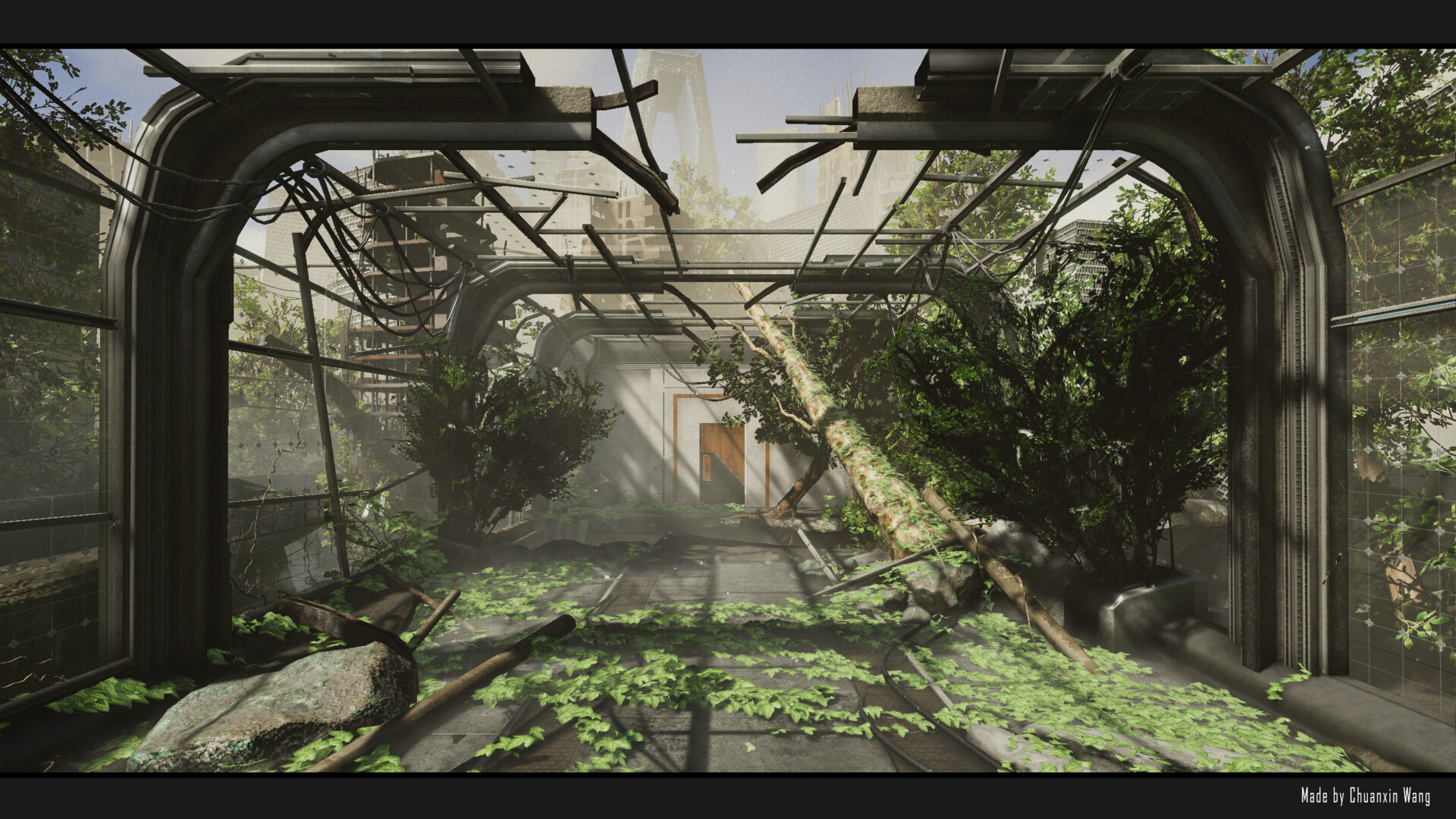 ArtStation - Abandoned futuristic Factory