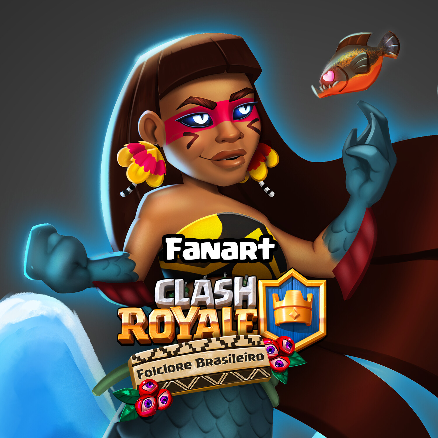 ArtStation - Clash Royale Fanart: Brazilian Folklore - Iara Character ...