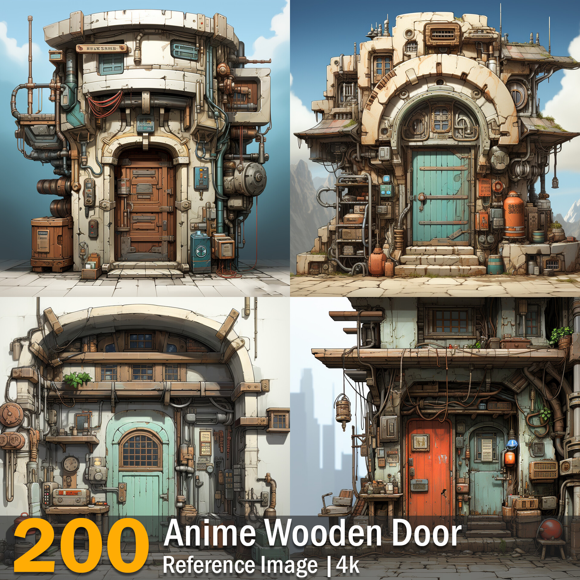 ArtStation - Anime Wooden Door | Reference Images | 4K