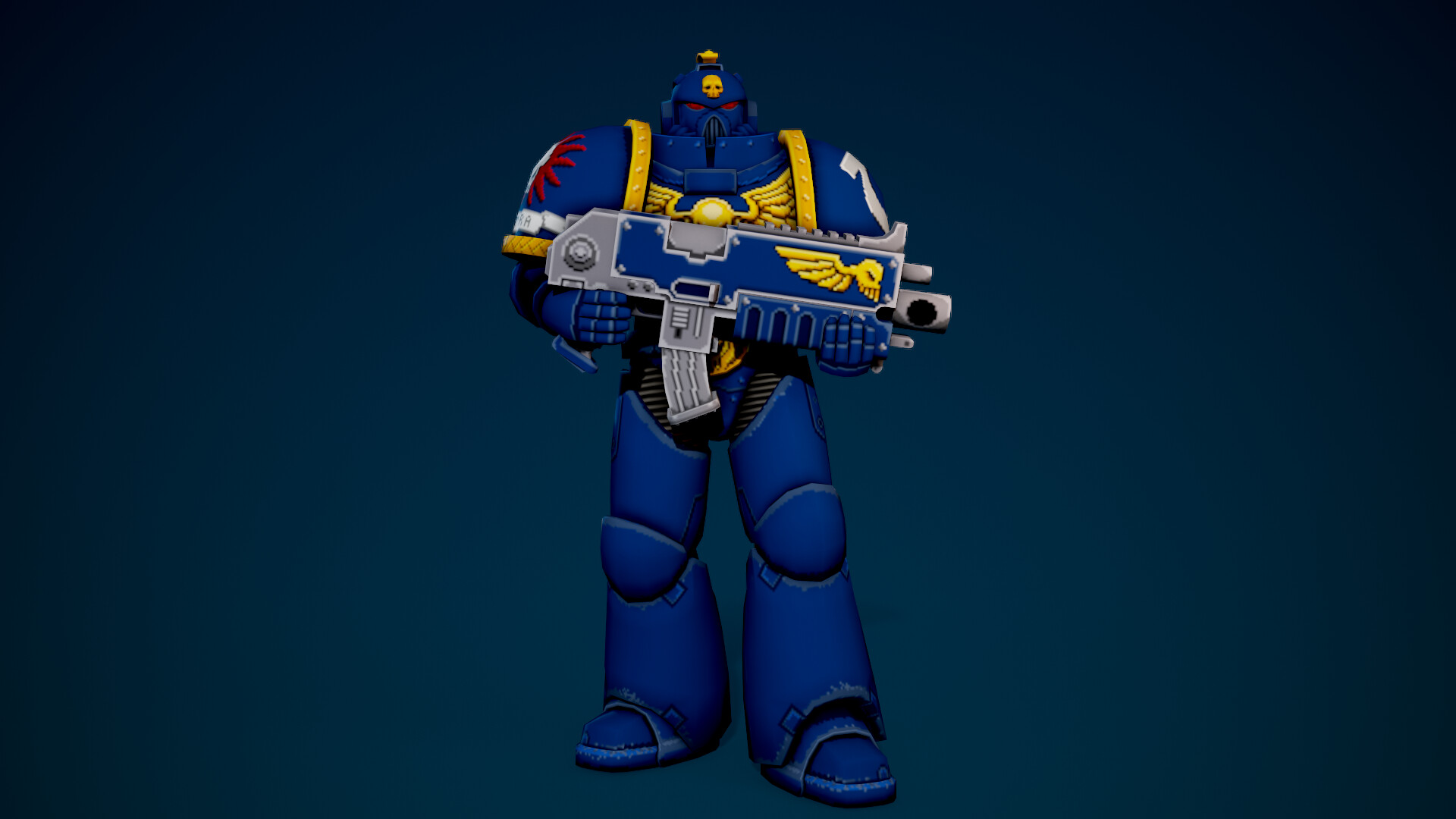 ArtStation - Mariner Warhammer 40k - 3D Pixel Texture