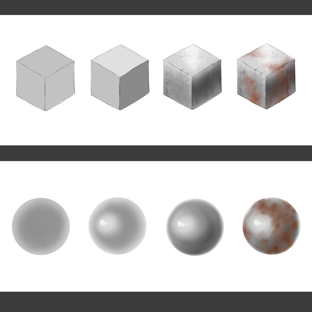 ArtStation - Rusty Block & Sphere / Material