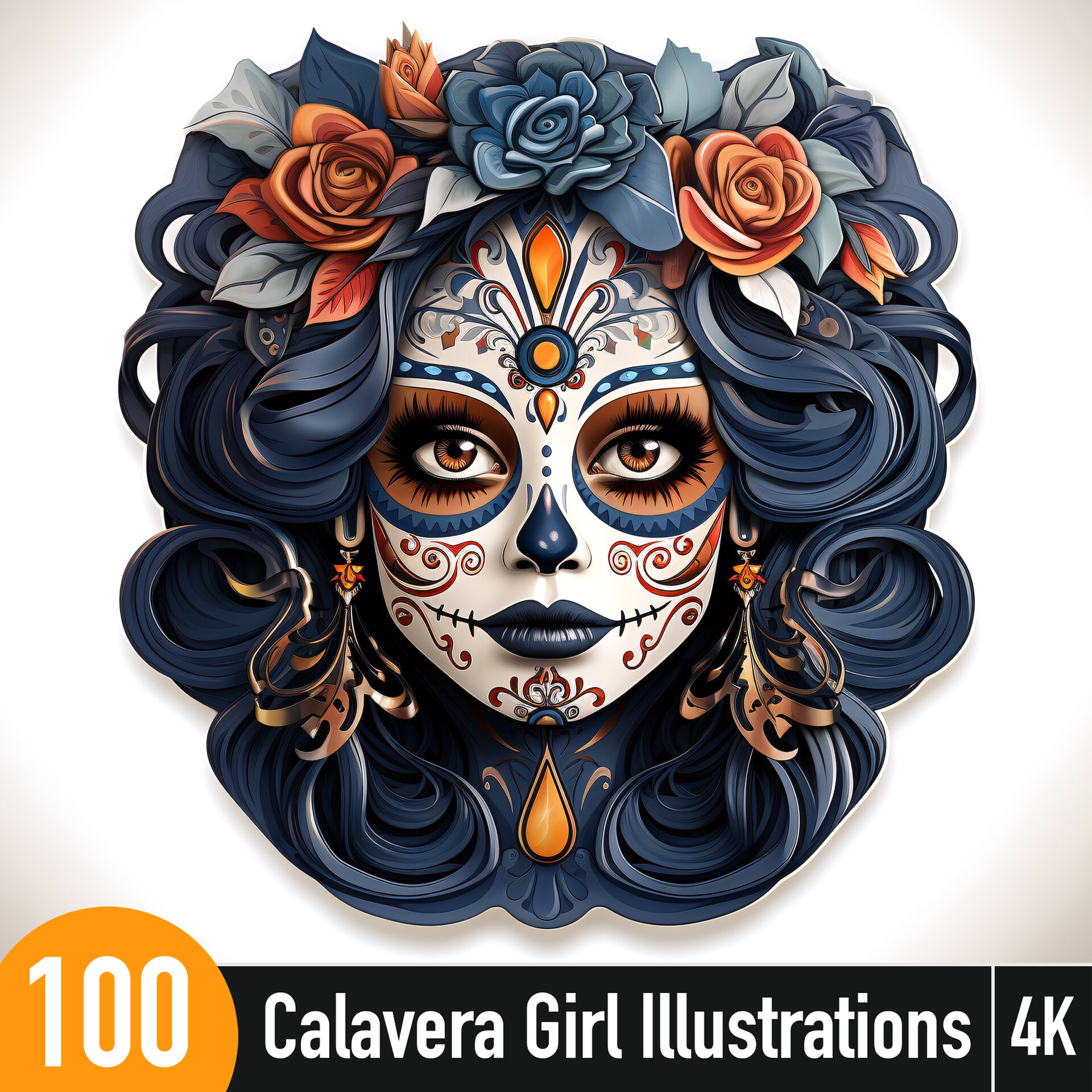 ArtStation - 100 Calavera Girl Illustrations (4k)