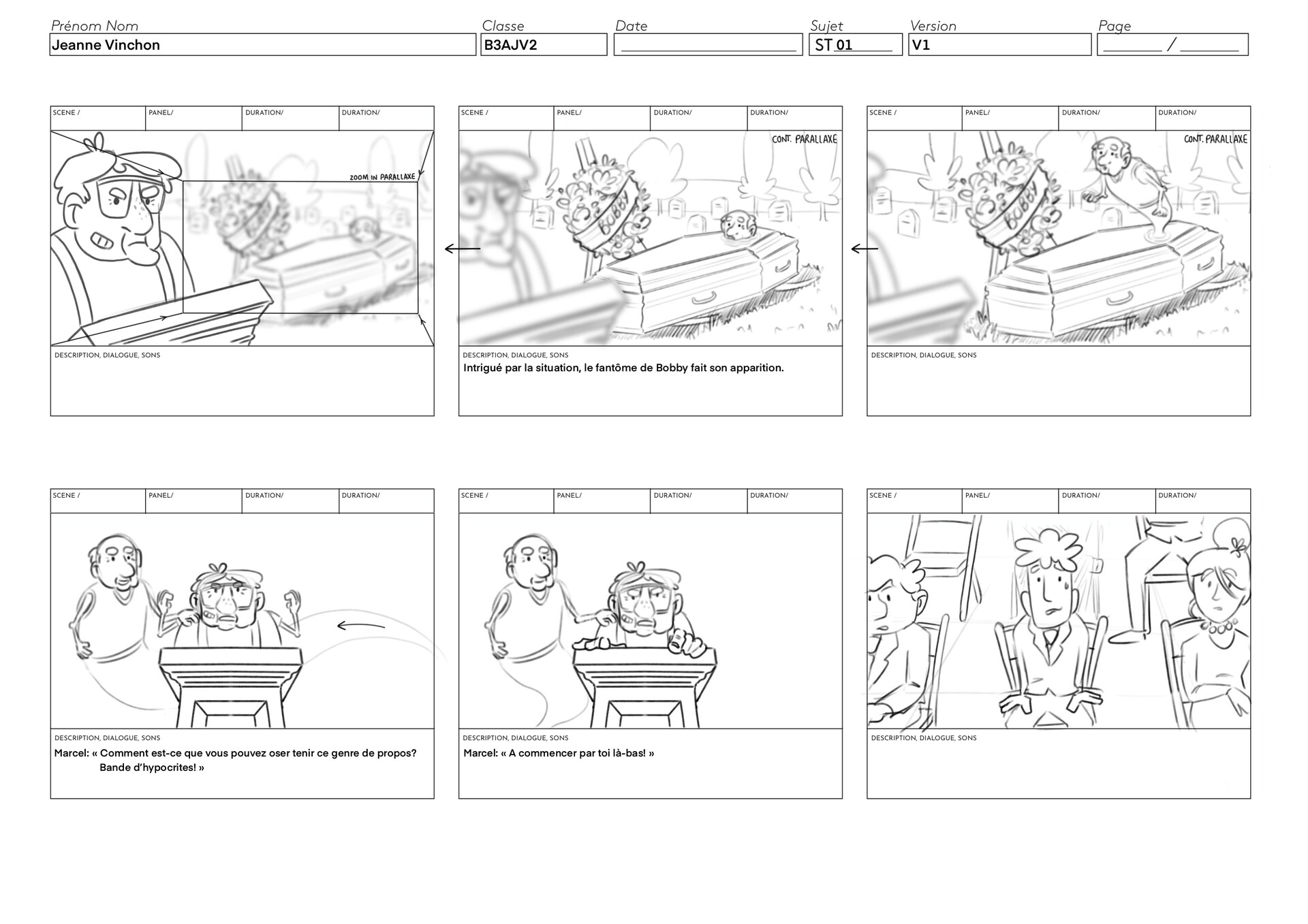 ArtStation - The Funeral Storyboard