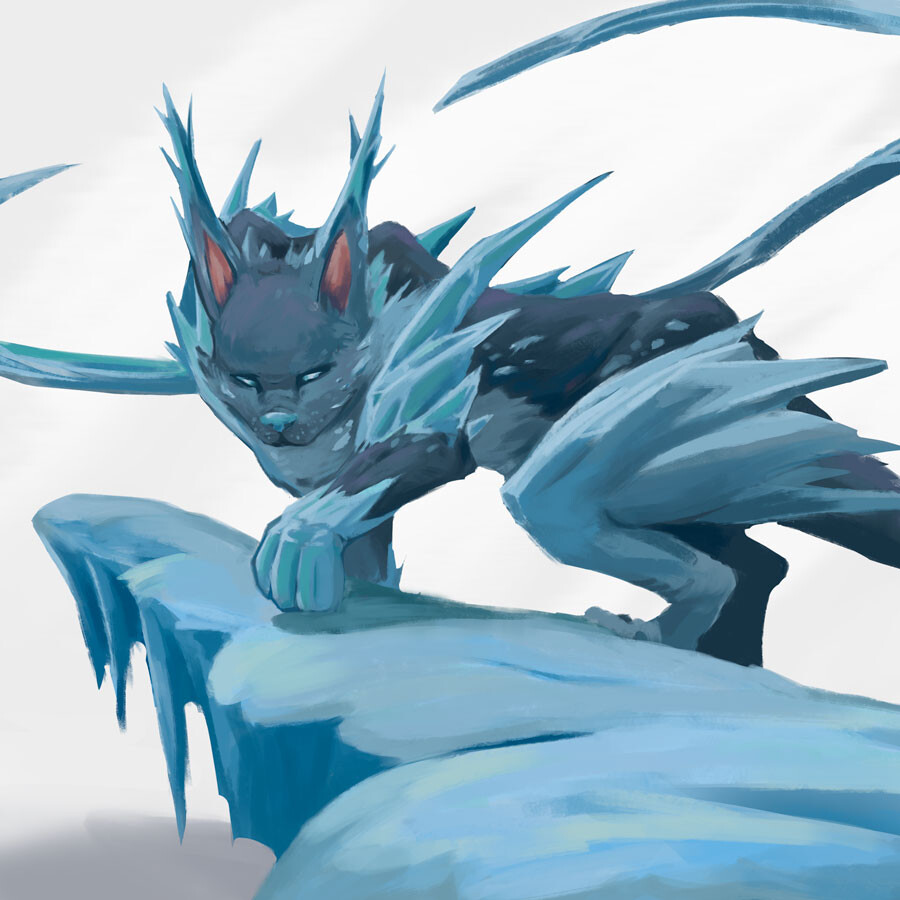 ArtStation - Commission: Ice Cat