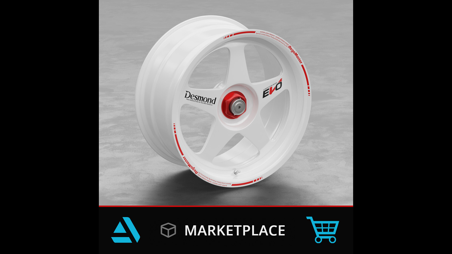 ArtStation - Desmond RegaMaster EVO Centerlock Rim/Wheel 3D Model
