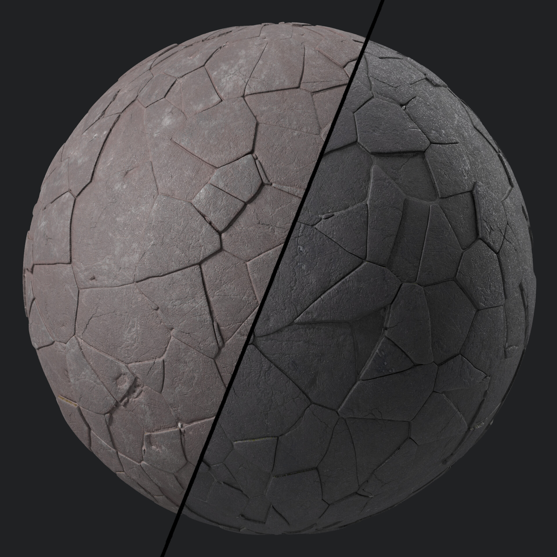 Dangsho - Pavement Materials 78- Brush Rock Stone | Sbsar Pbr 4k Seamless