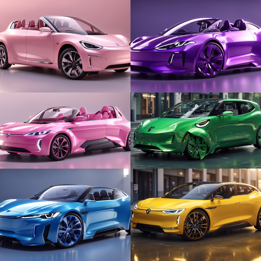 ArtStation - Colorful Electric Cars - Automotive Design