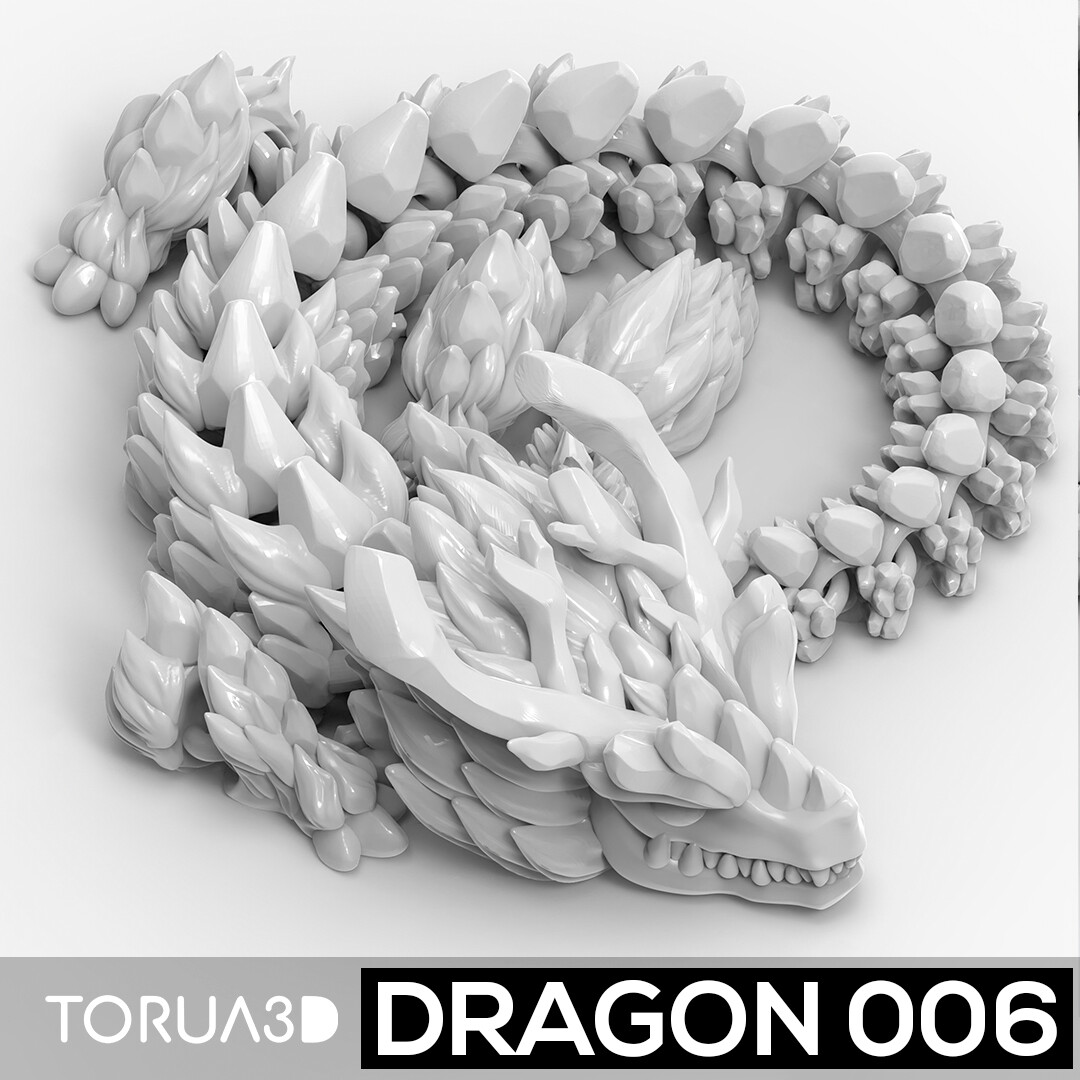 ArtStation - Articulated Dragon 006 - STL file for 3D printing | STL ...