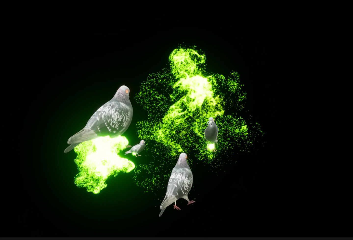 ArtStation - FX Exploding pigeon (Matrix edition)