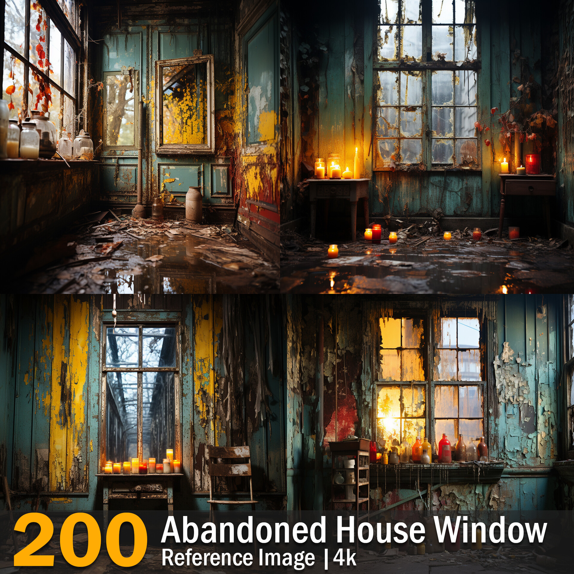 ArtStation - Abandoned House Window | Reference Images | 4K