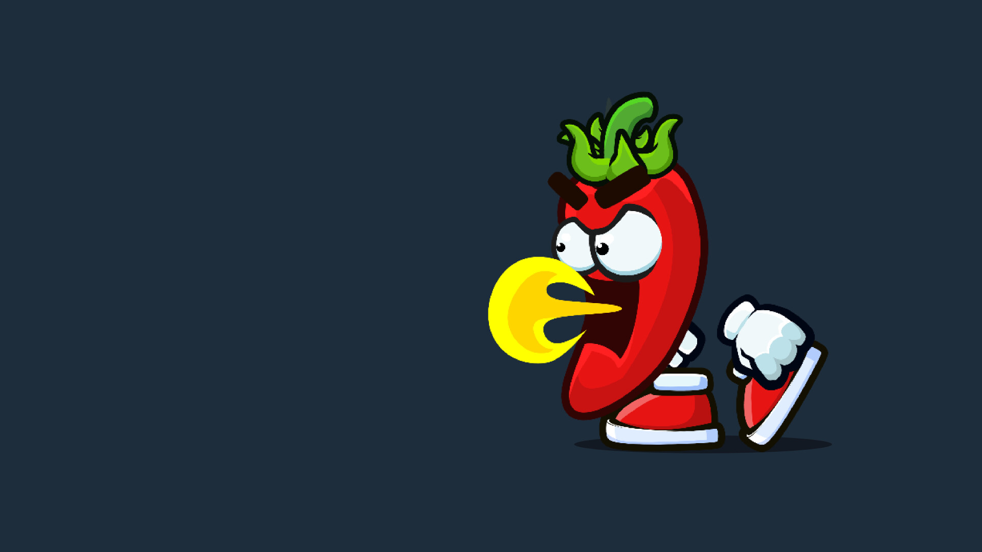 Robert Brooks - Animated chilli pepper game sprite enemy