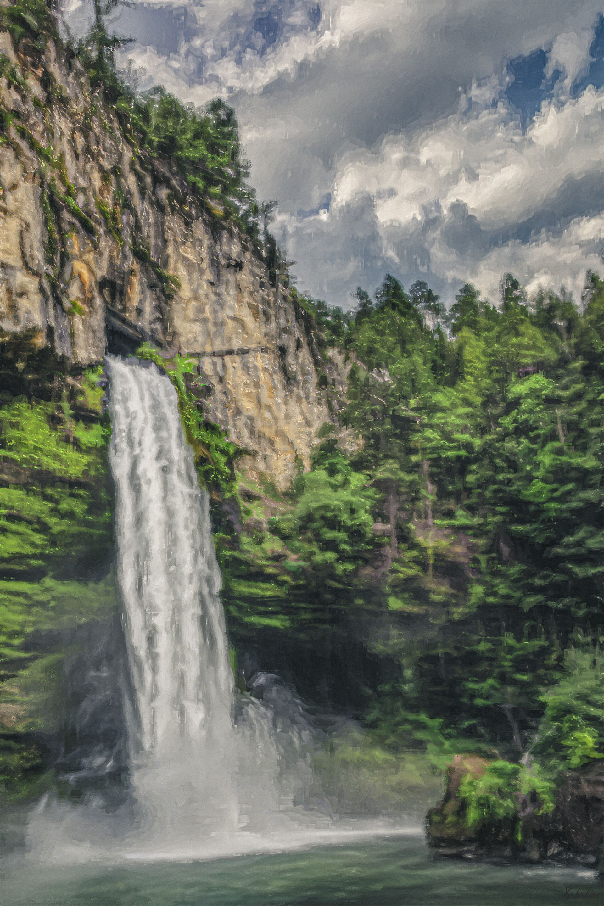 ArtStation - MATTE PAINTING: "Waterfall" 12K Digital Art