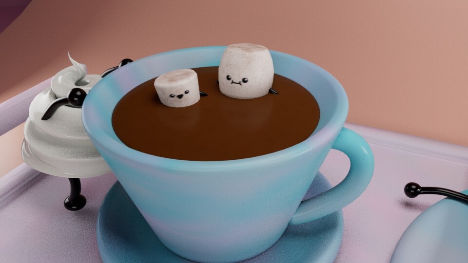 ArtStation - marshmallows and their chocolate bath.