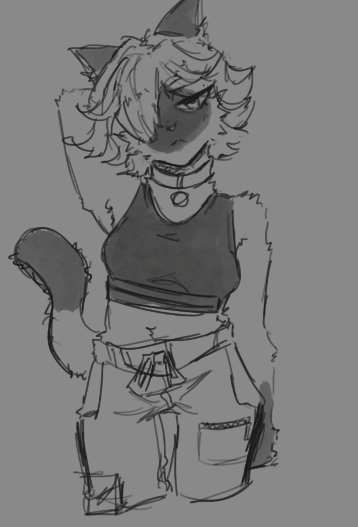 ArtStation - Late 90s-Early 2000s Inspired Cat Girl