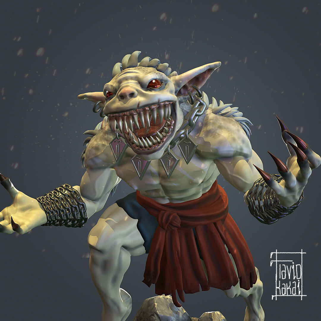 ArtStation - Small snow demon - Miniature