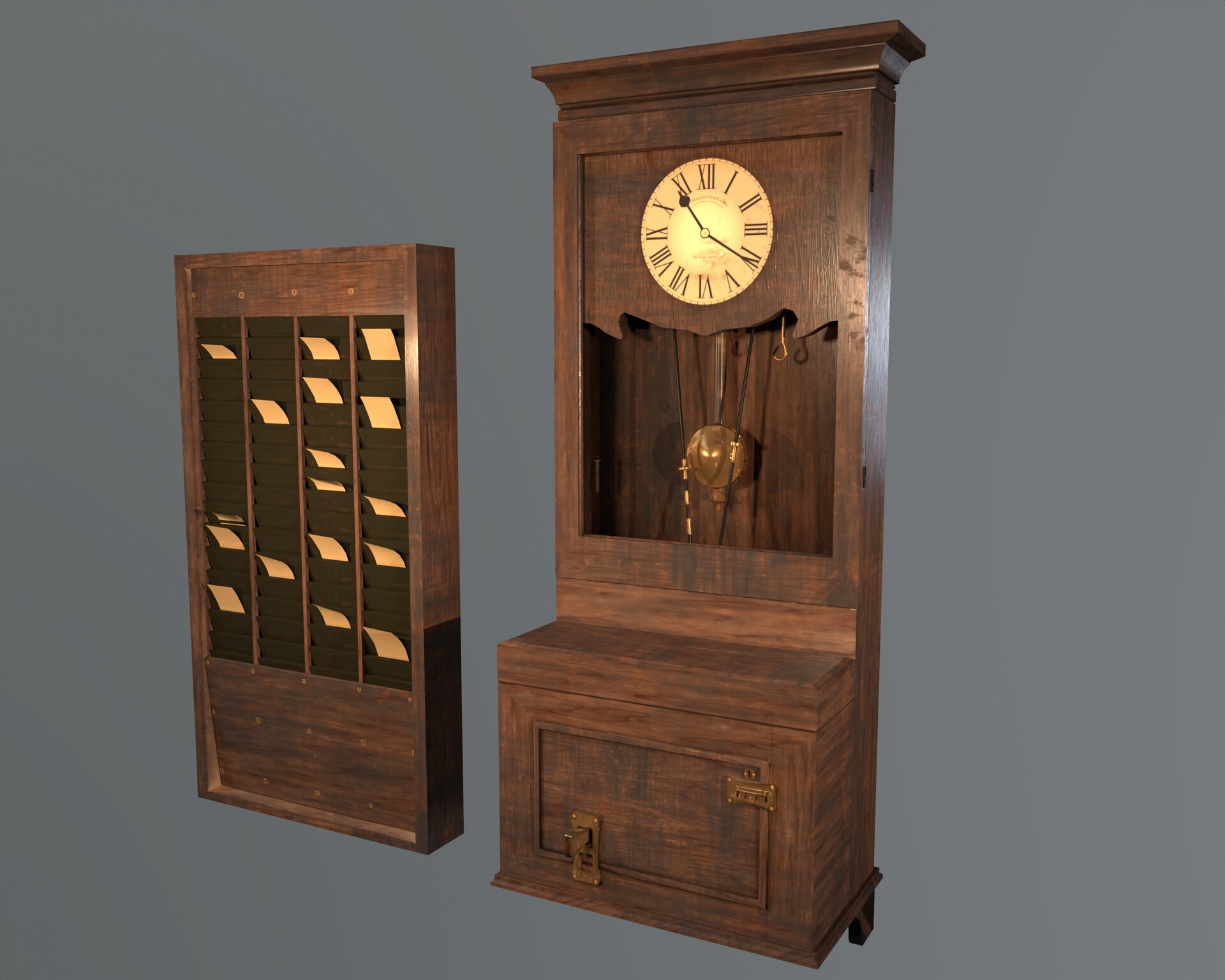 ArtStation - clock and paper stand