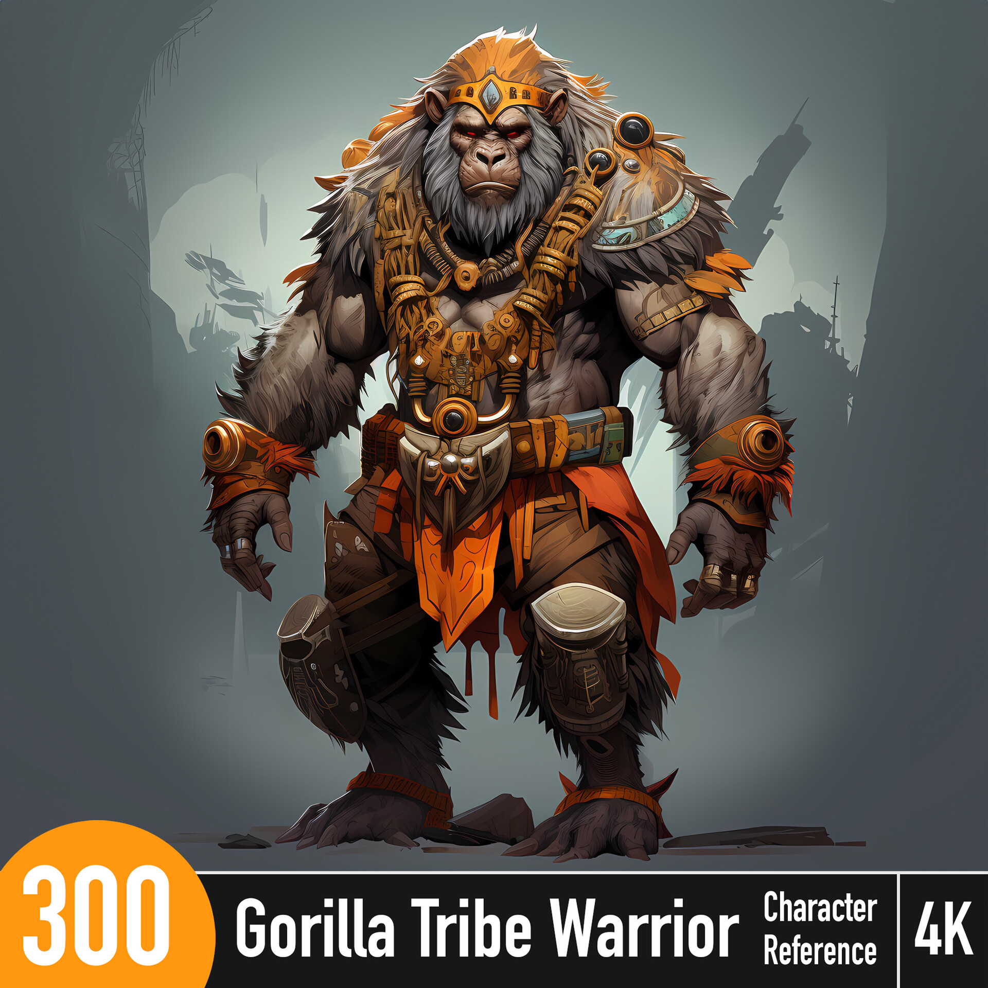 ArtStation - 300 Gorilla Tribe Warrior (4k)