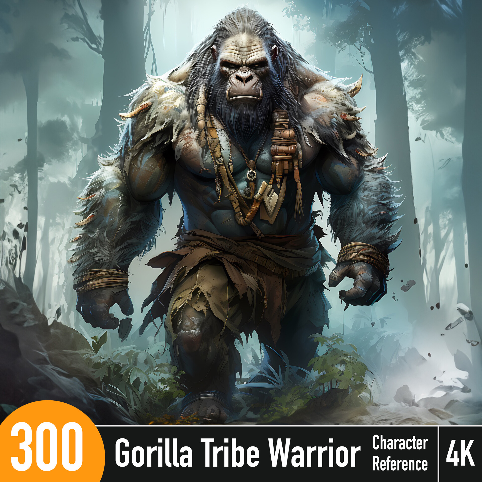 ArtStation - 300 Gorilla Tribe Warrior (4k)
