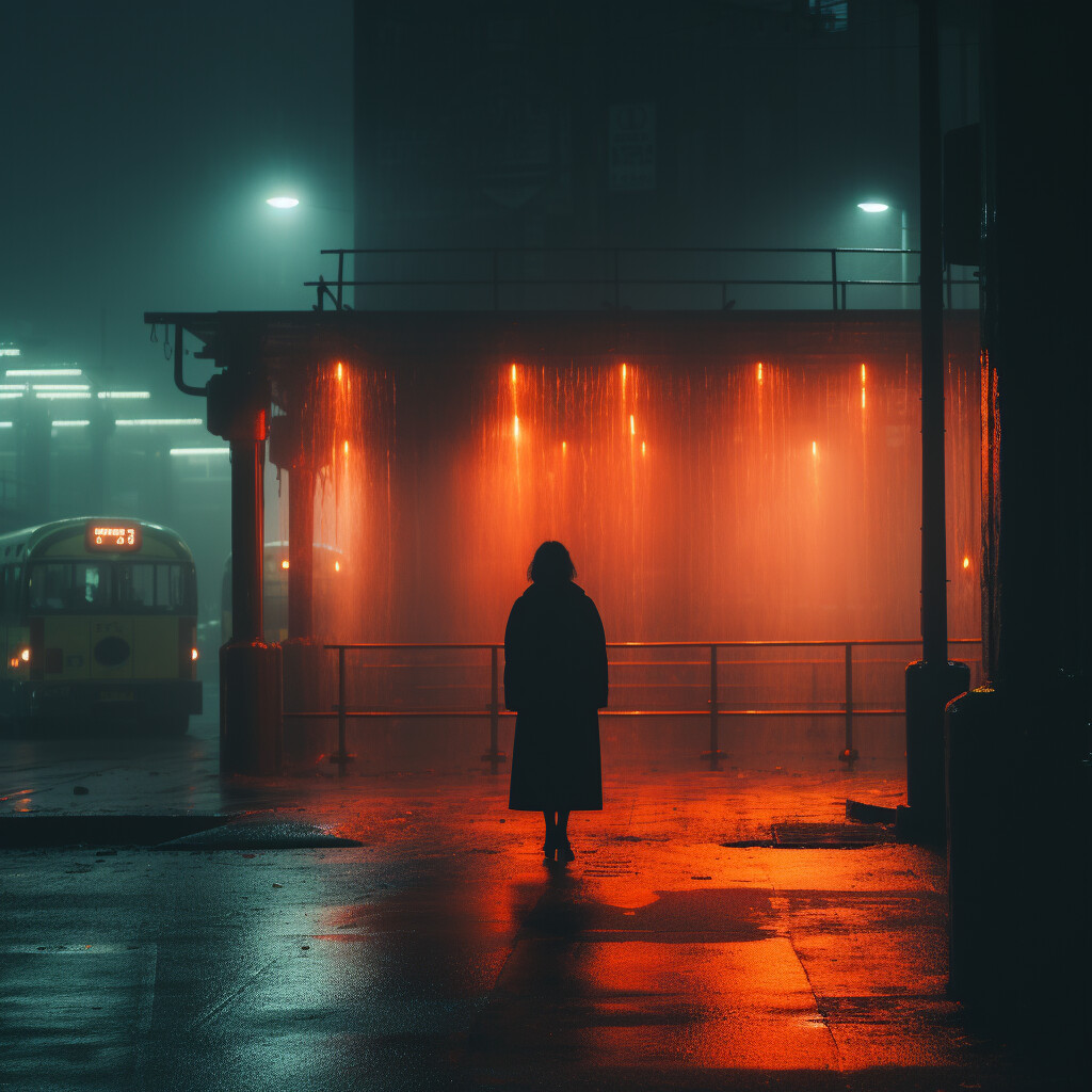 ArtStation - Under the Red Midnight Lights