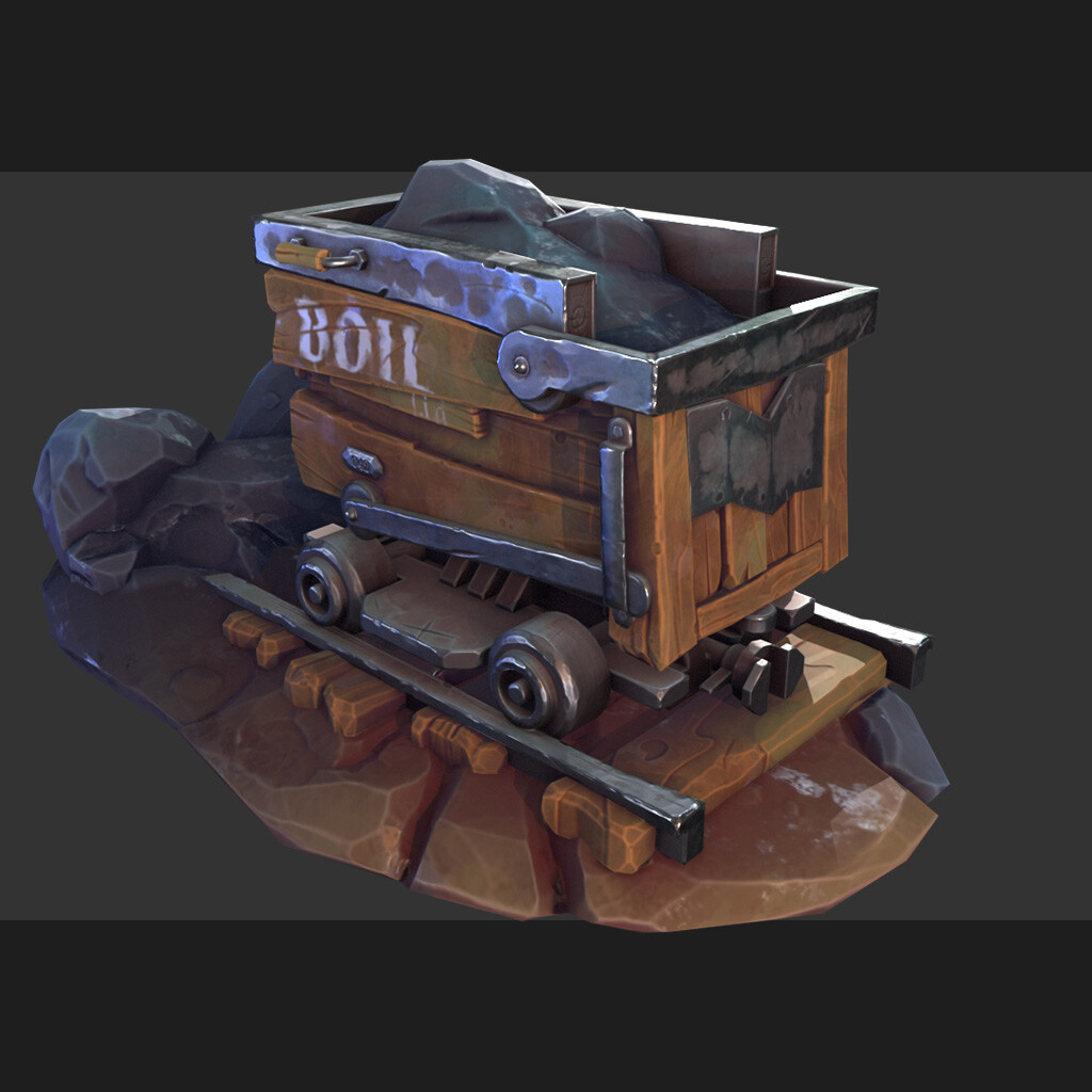 ArtStation - Stylized Minecart