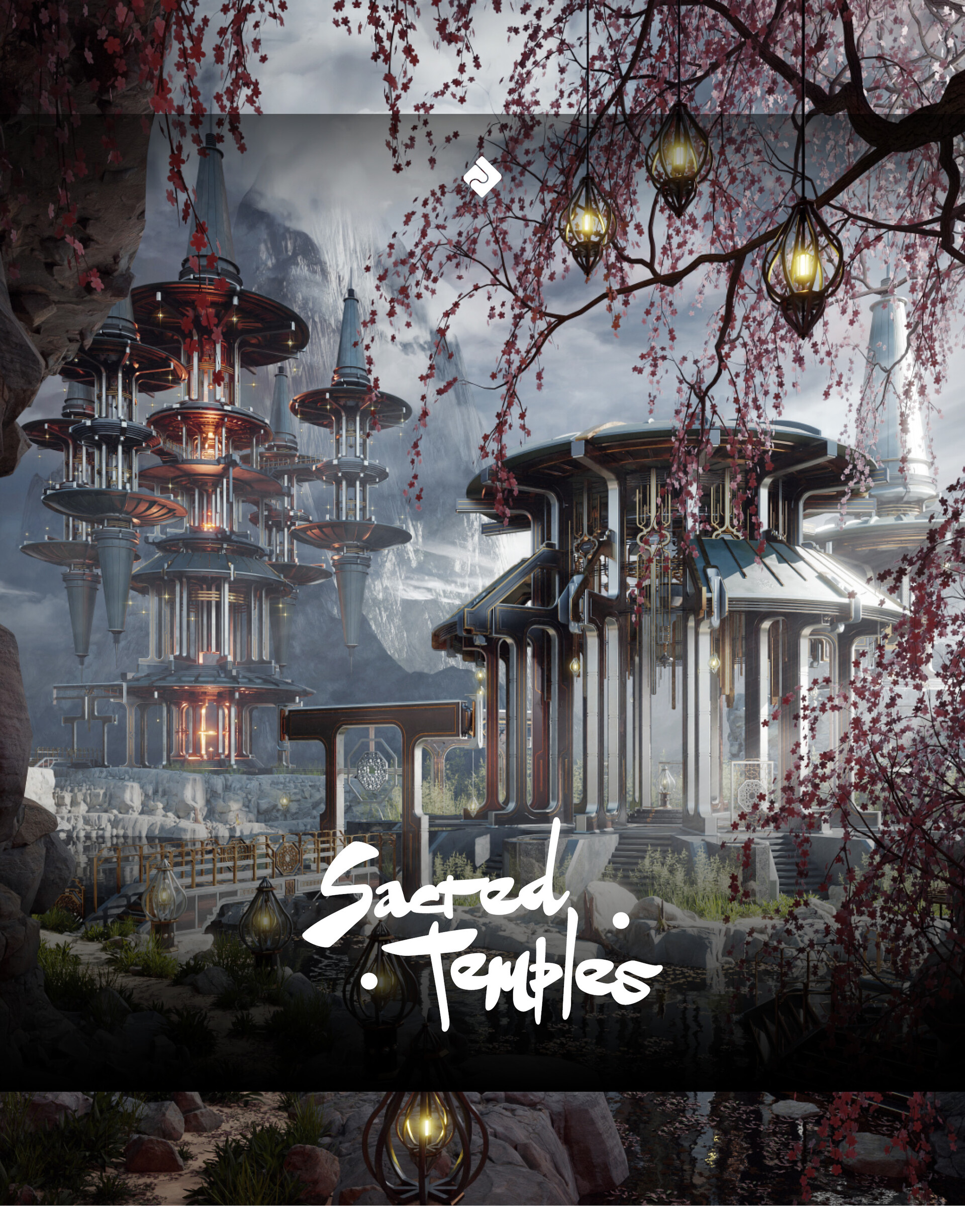 ArtStation - Sacred Temples - Asian Styled Buildings And Assets 3D Kitbash