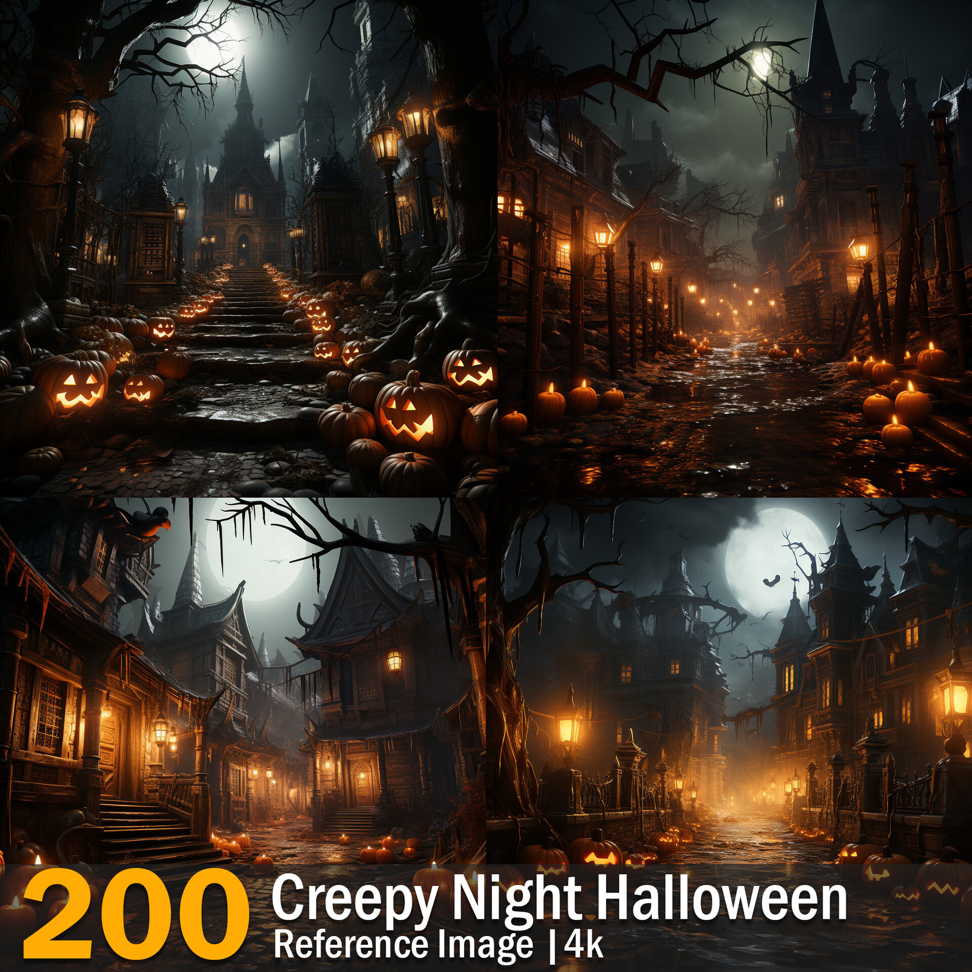ArtStation - Creepy Night Halloween | Reference Images | 4K