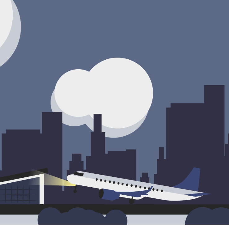ArtStation - Dusk Plane Landing