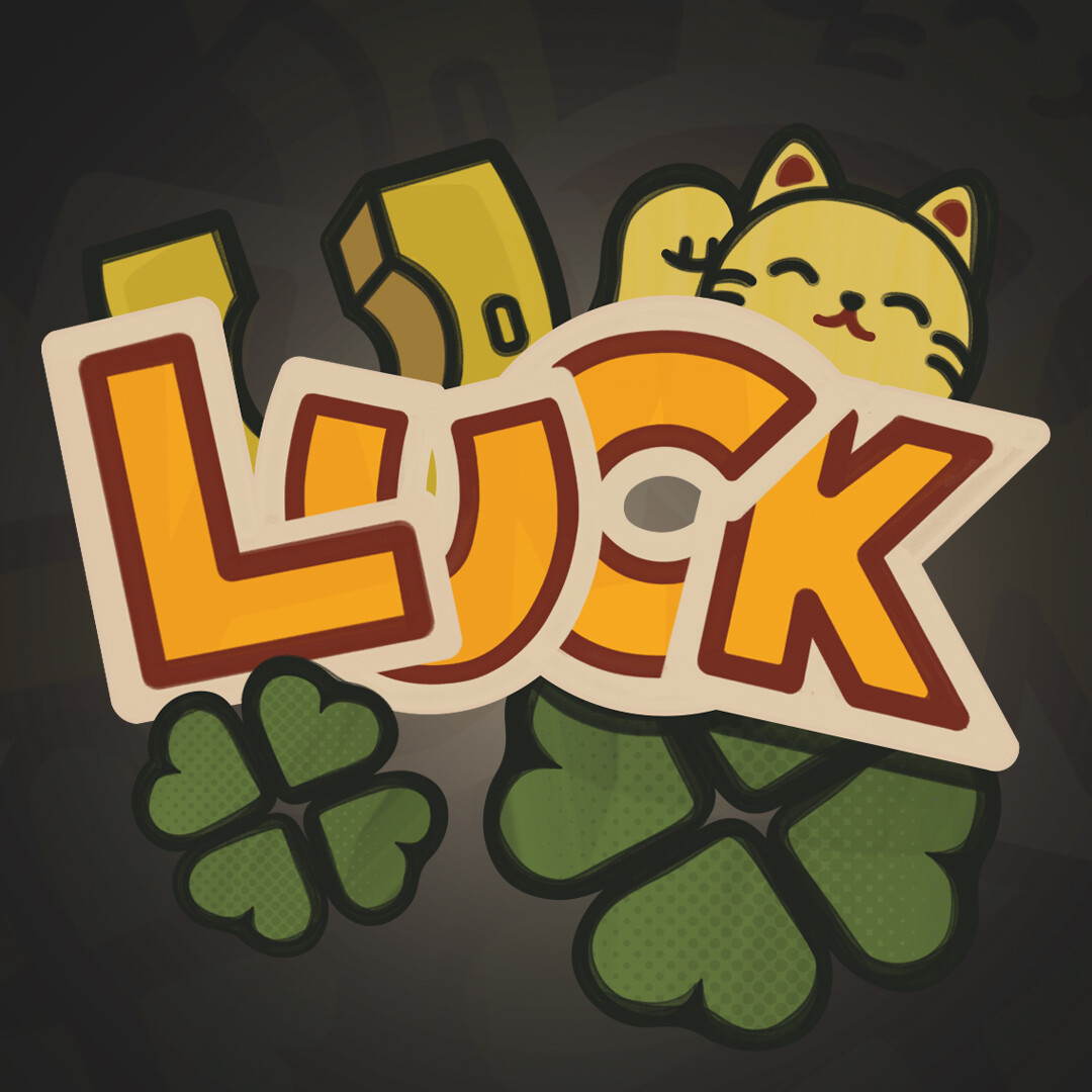 ArtStation - STICKER | GOOD LUCK CHARM | PAPER + GOLD FOIL + HOLO + GLITTER