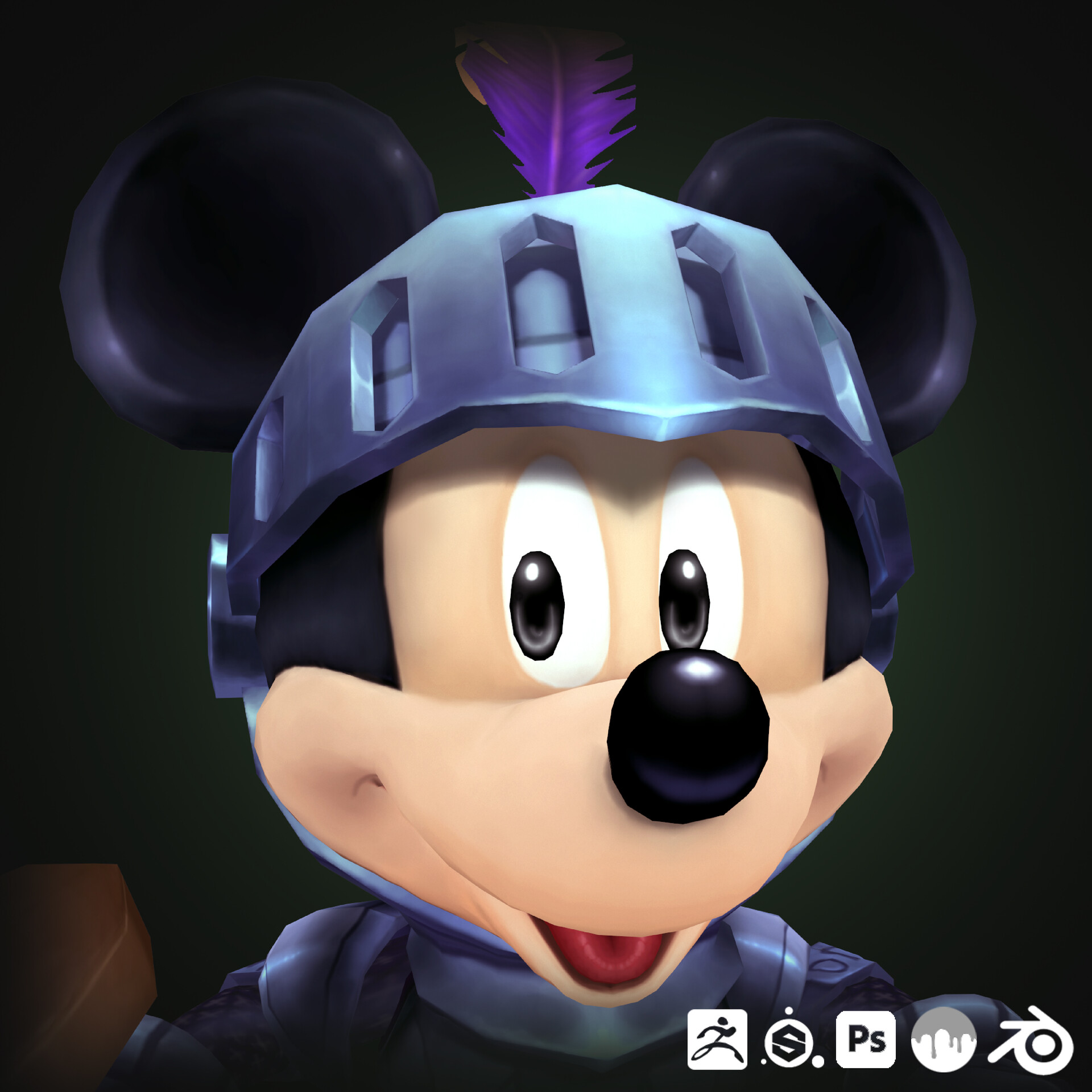 ArtStation - Handpainted 3d Medieval Mickey