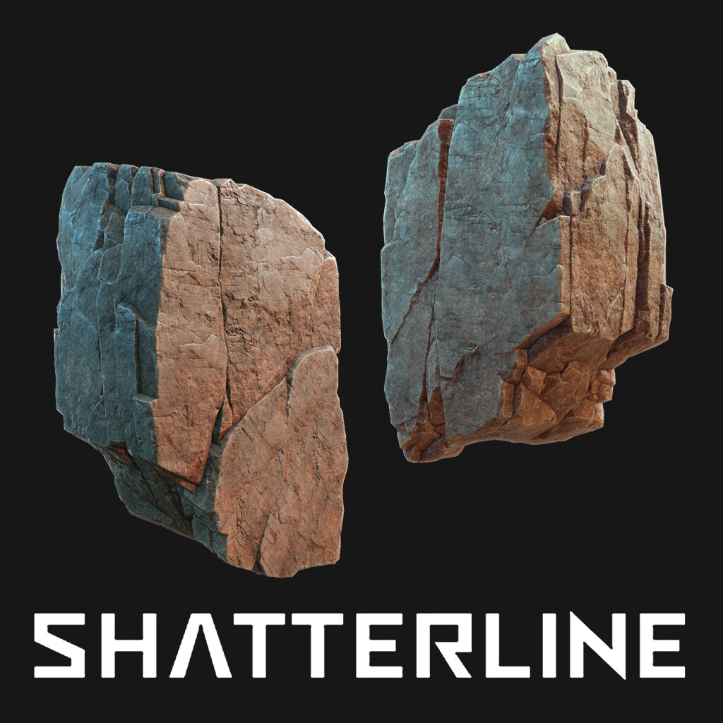 ArtStation - Shatterline - Rock creation technique with UDM