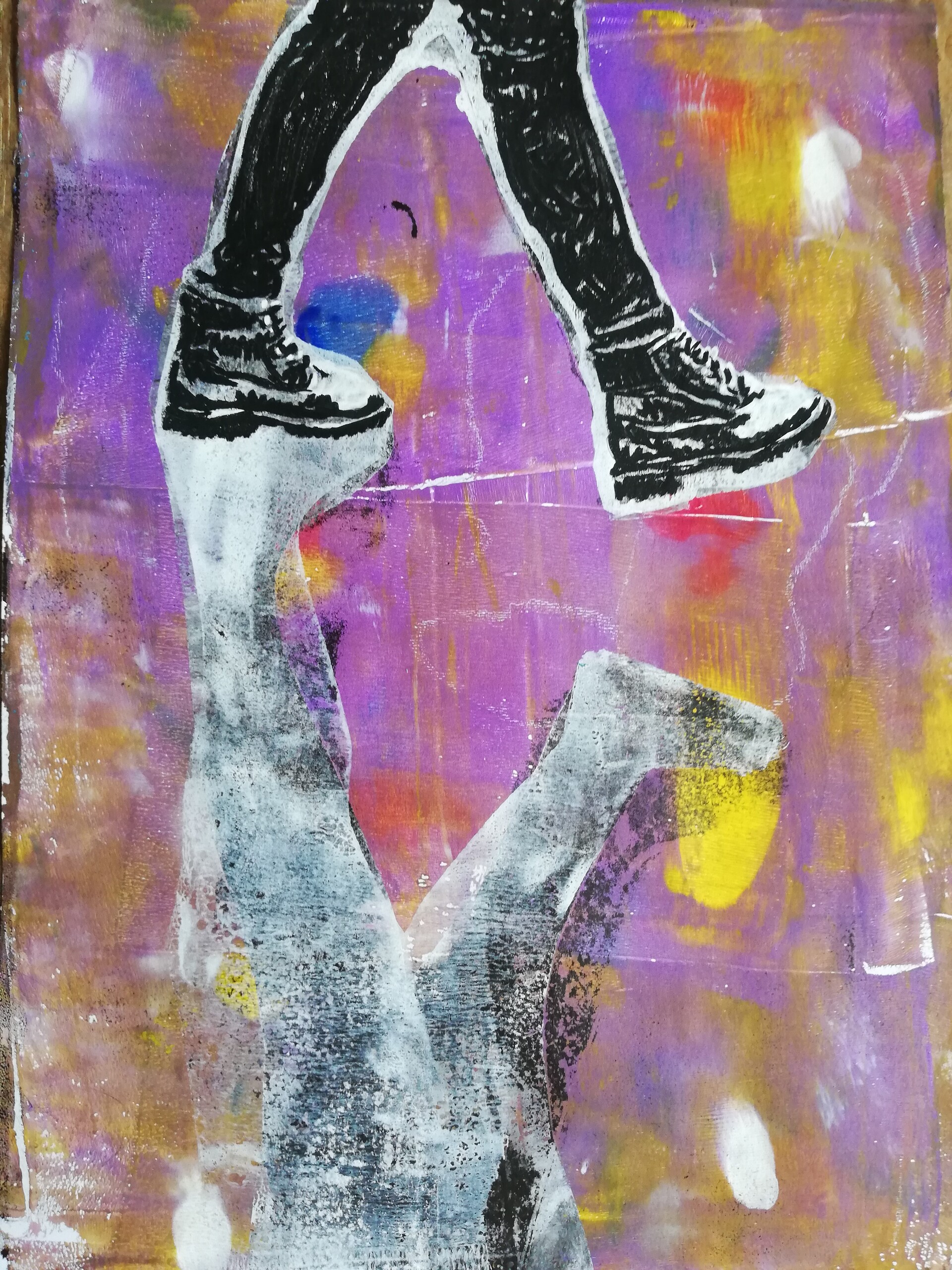 ArtStation - sTeP - digital to analog gel-plate print