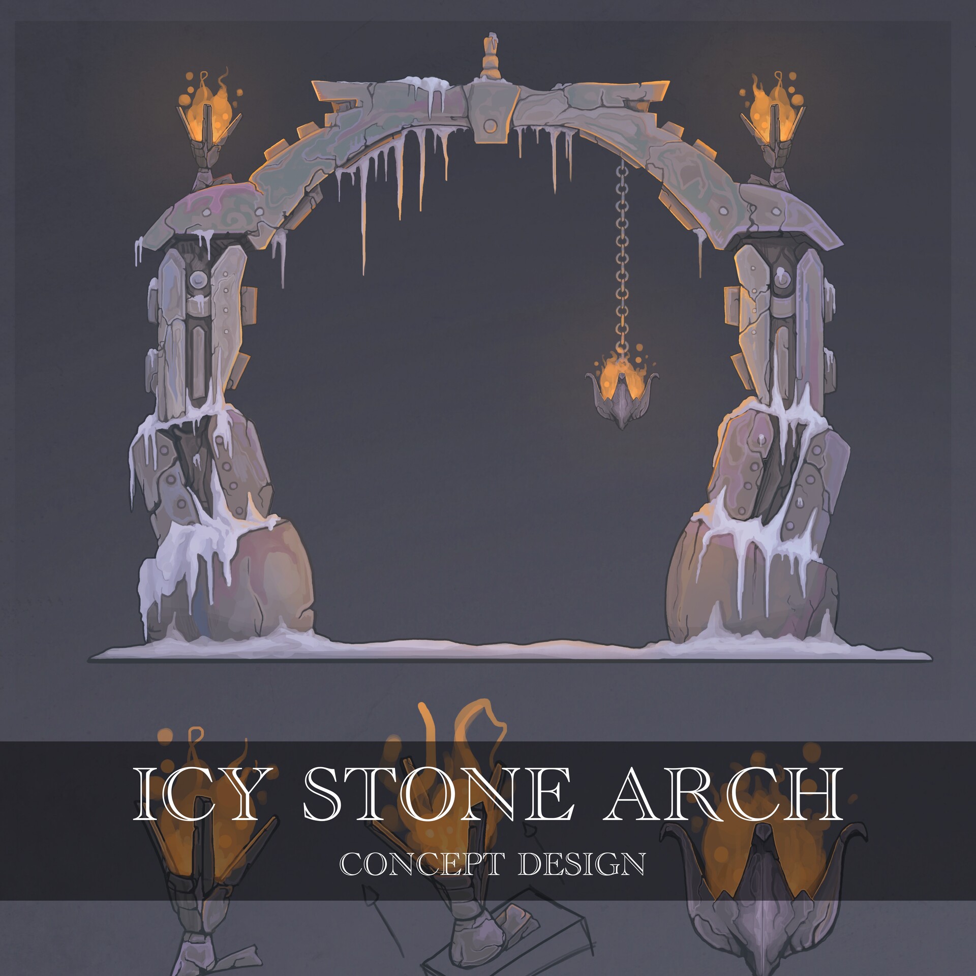 ArtStation - Icy Stone Arch Concept
