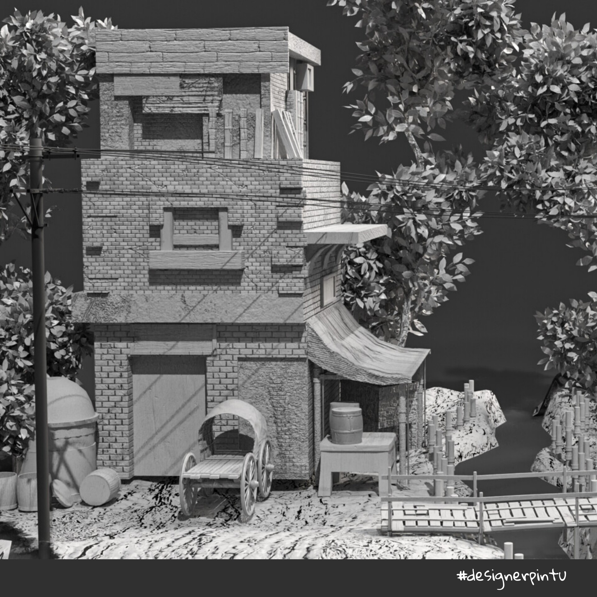 ArtStation - COMICS HOUSE WITH DETAIL