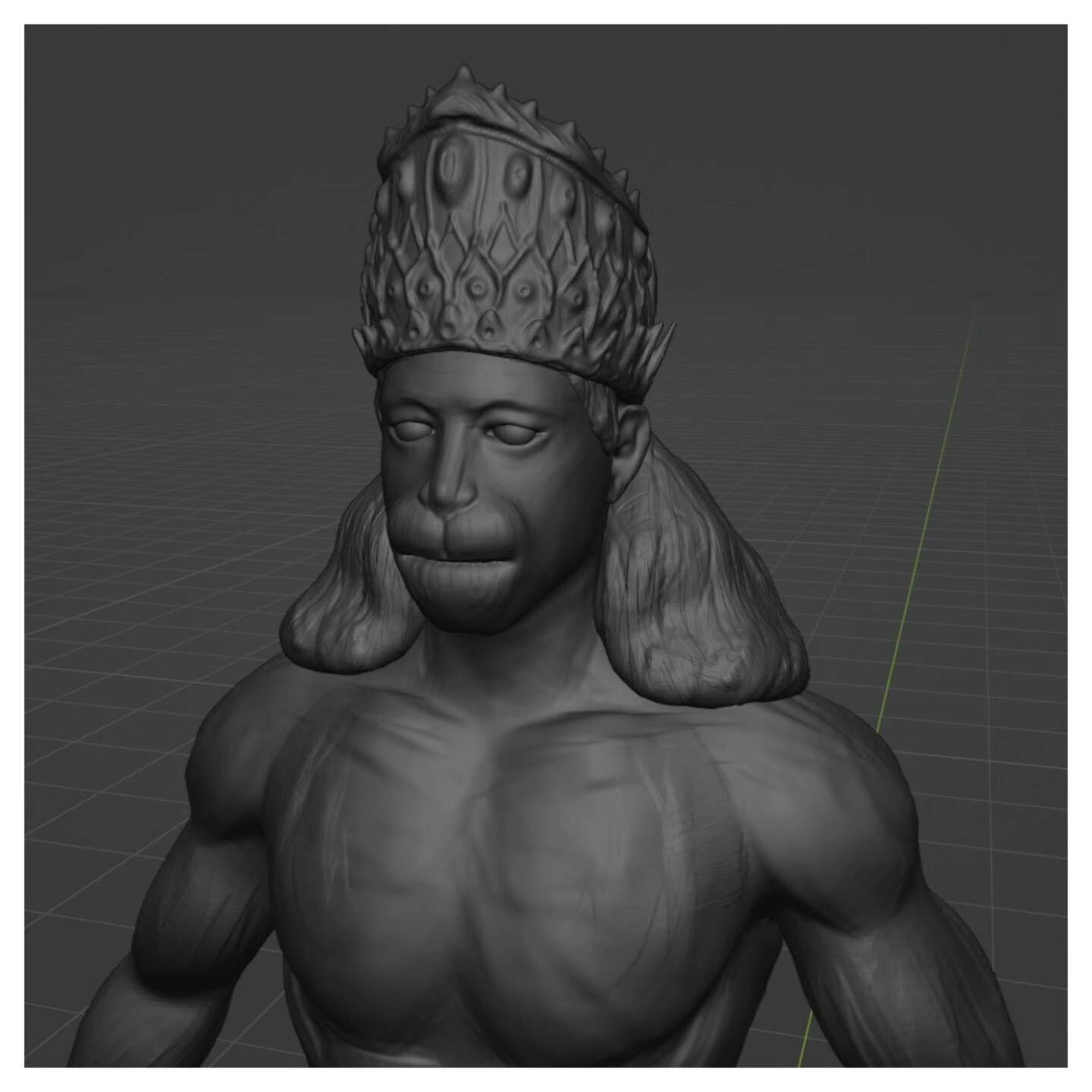 ArtStation - Lord Hanuman 3D Model Progress