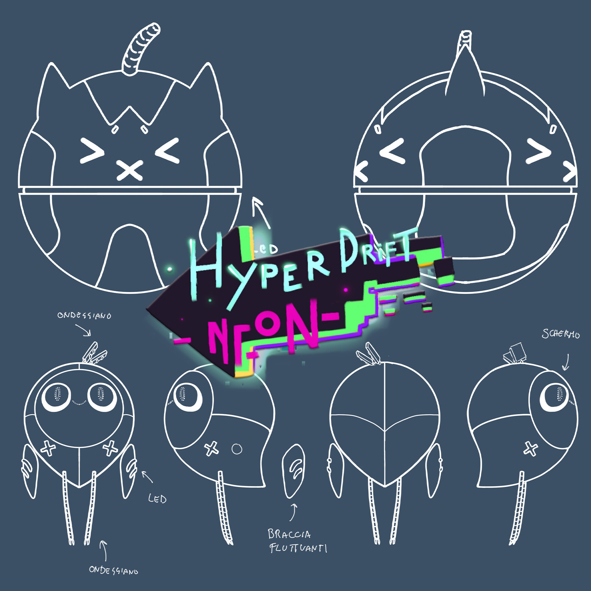 ArtStation - Hyper Drift Neon - blueprints and concepts