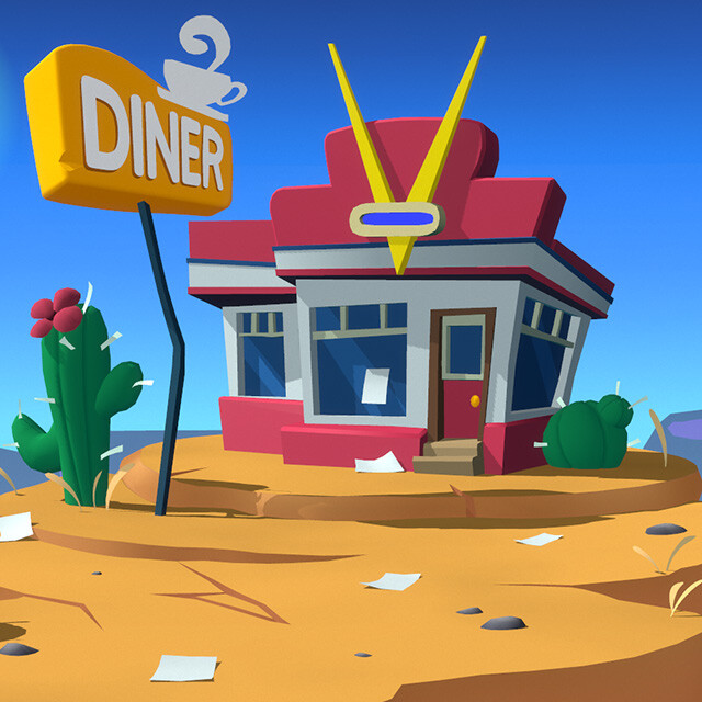 ArtStation - Desert Diner
