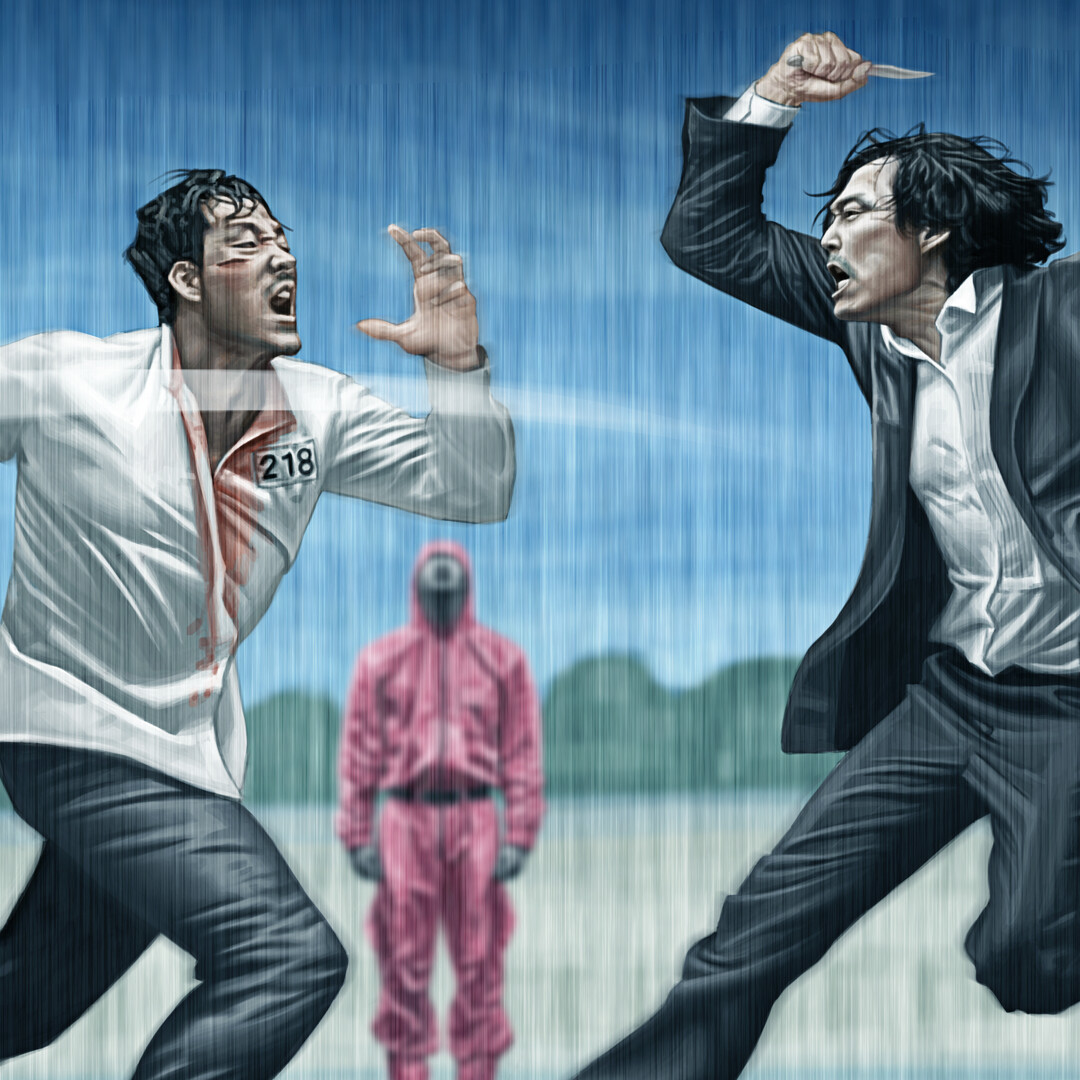 ArtStation - Seong Gi-Hun vs Cho Sang Woo - Squid Game.