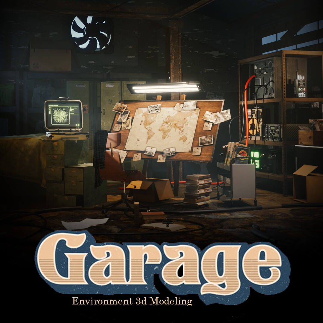 ArtStation - GARAGE ENVIRONMENT - 3D ENVIRONMENT MODLING